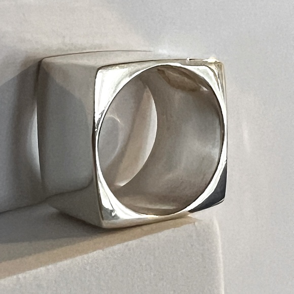 Accessories | Vintage Heavy Sterling Mens Square Ring | Poshmark